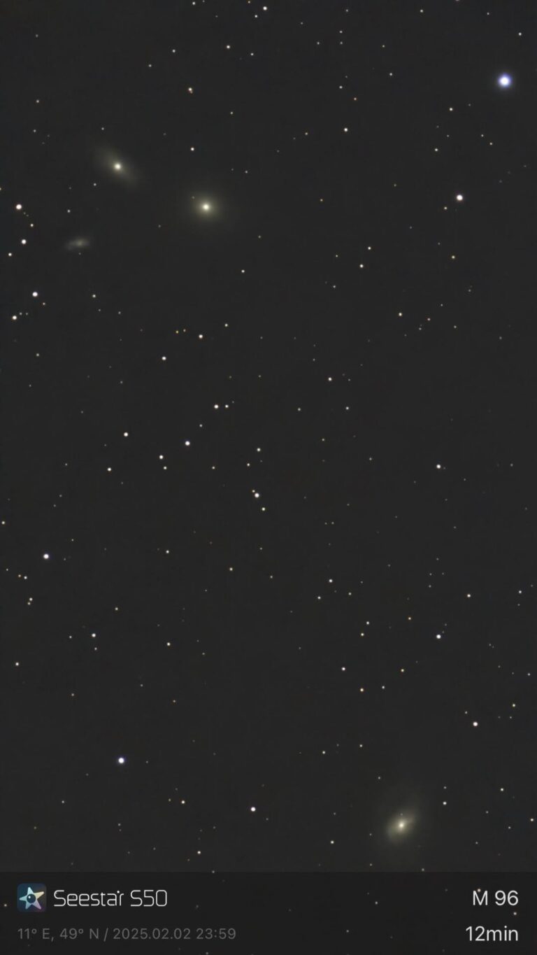 Messier 105 – Galaxiengruppe mit M96 (Seestar) - blickohnegrenzen.de